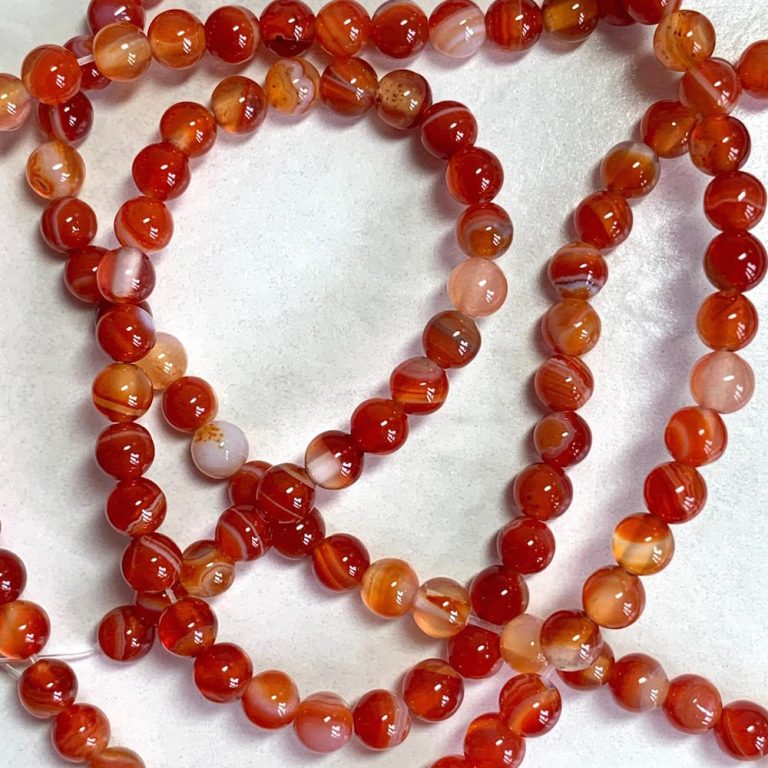 Stunning Red Sardonyx Smooth Rounds Approx 4mm Beads 36cm Strand ...