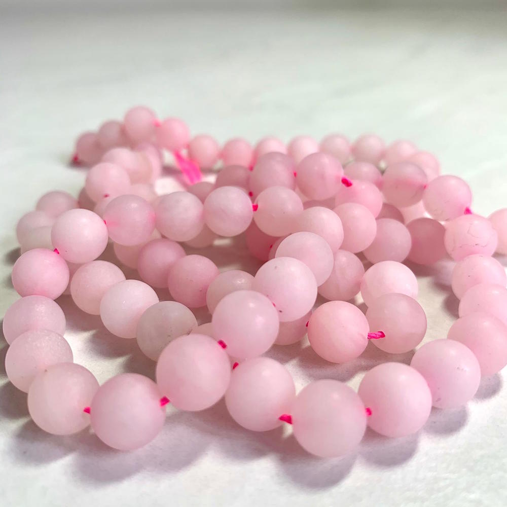 Rose Quartz Matt 8mm Round Beads 38cm Strand • Chalmers Gems