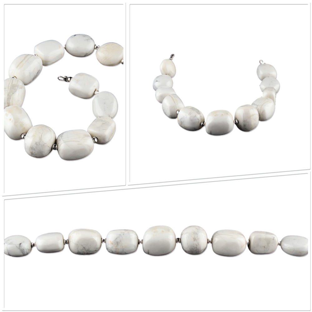 Magnesite Chunky Tumble Beads 11 Pieces • Chalmers Gems