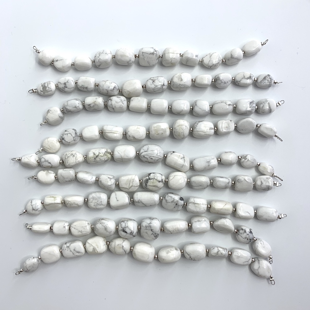 Magnesite Chunky Tumble Beads 11 Pieces • Chalmers Gems