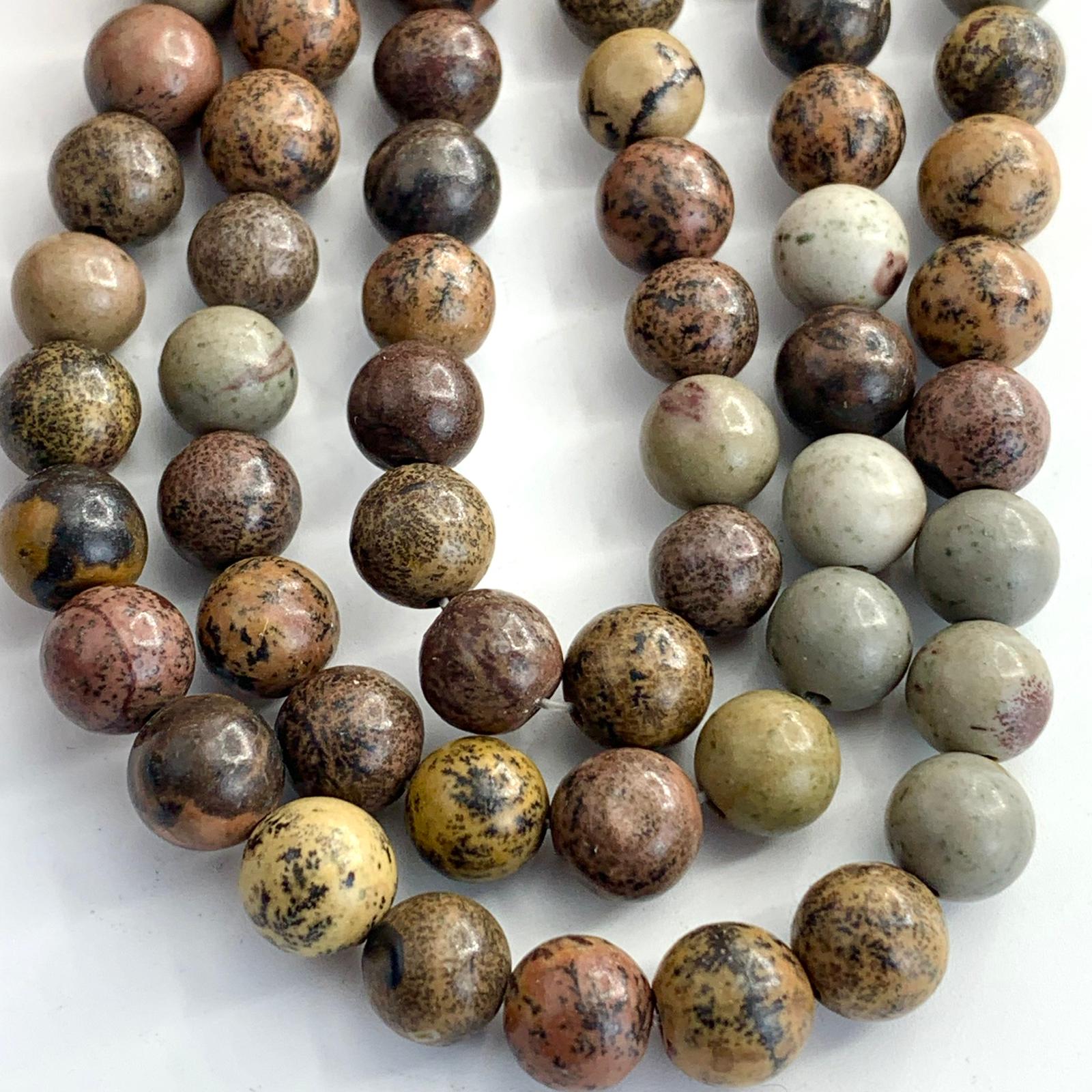 Quality Chinese Jasper Smooth Rounds 8mm Beads 38cm Strand • Chalmers Gems