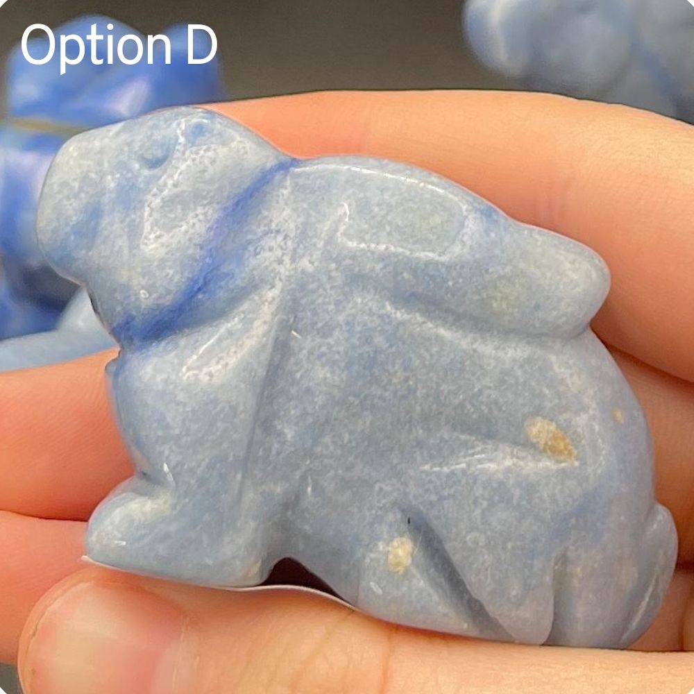 Blue Quartz Rabbit 5cm x 2cm x 3.5cm • Chalmers Gems