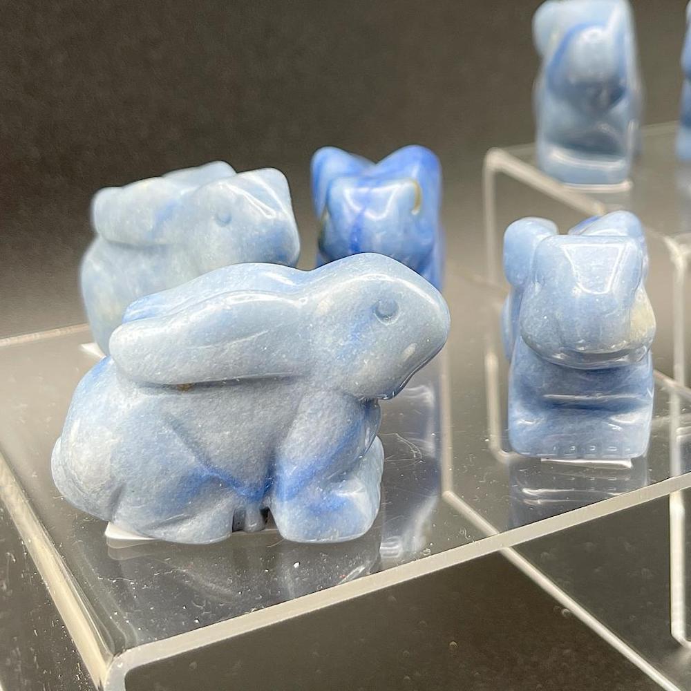 Blue Quartz Rabbit 5cm x 2cm x 3.5cm • Chalmers Gems