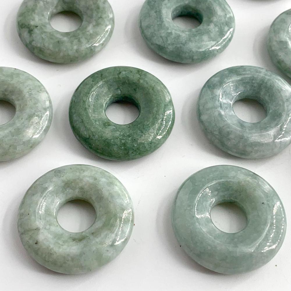 Jadeite Donuts Approx 25mm 2 Pieces • Chalmers Gems