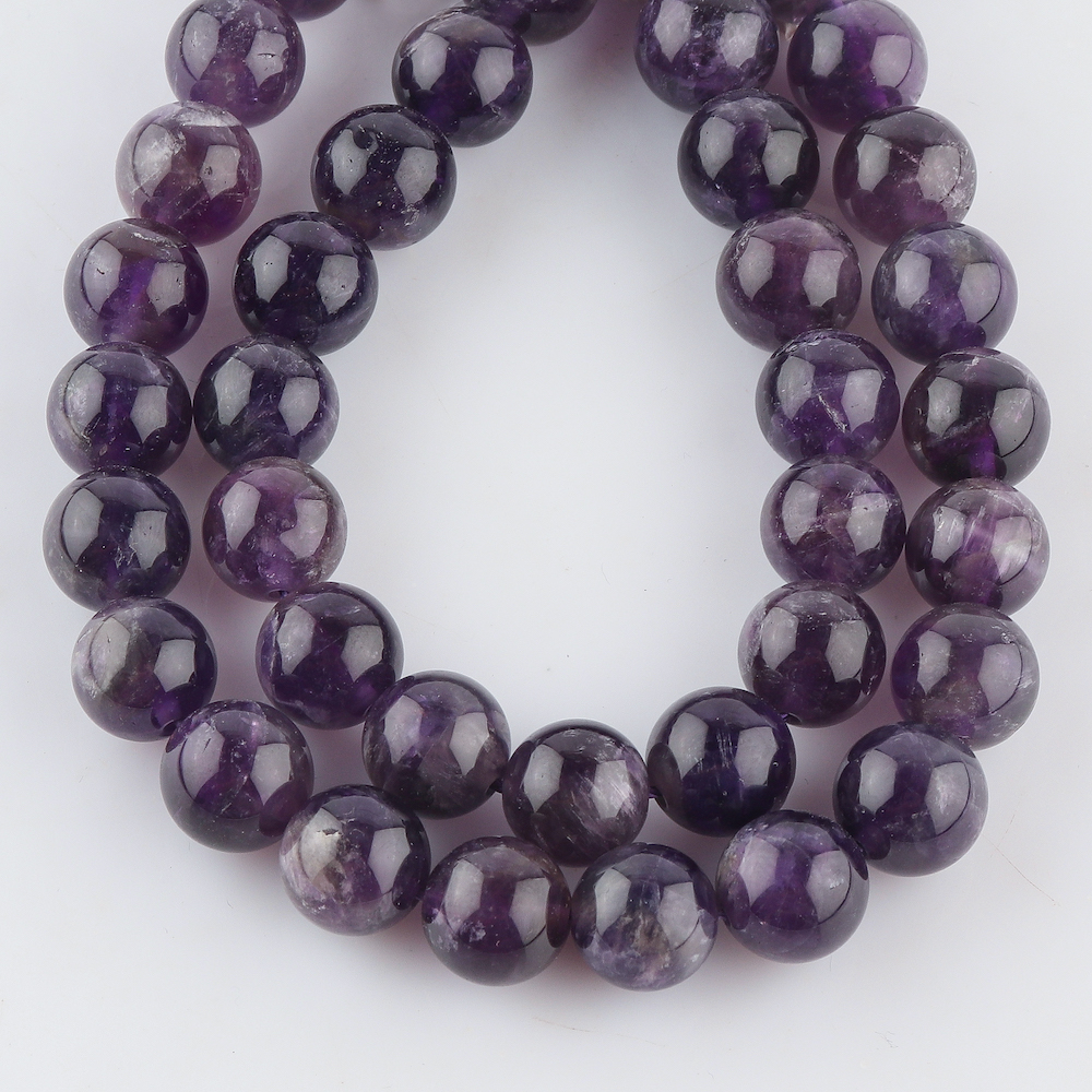 Amethyst Dark 10mm Smooth Rounds 38cm Strand INDIA • Chalmers Gems