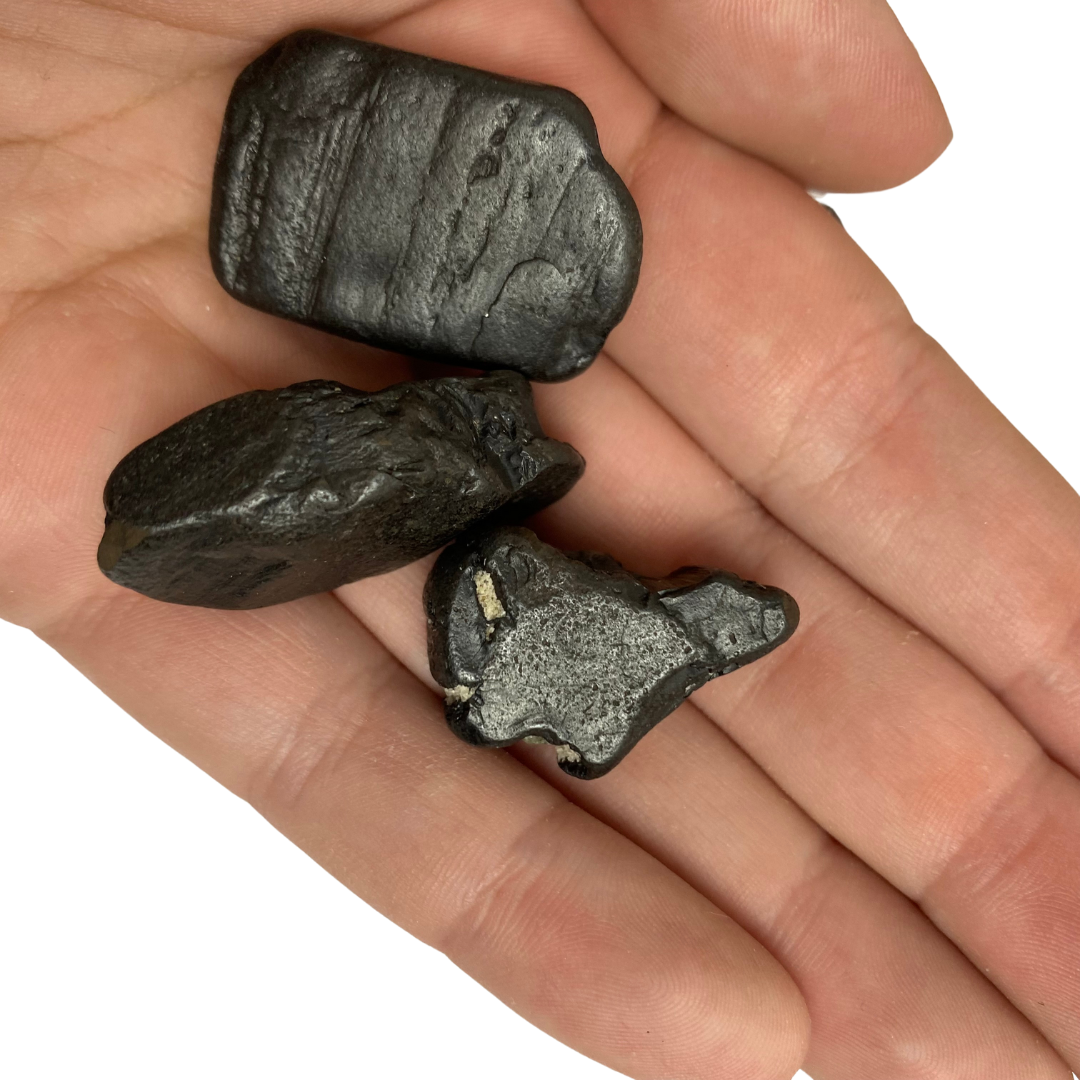 Whitby Jet Tumble Stones 3 Piece Pack • Chalmers Gems