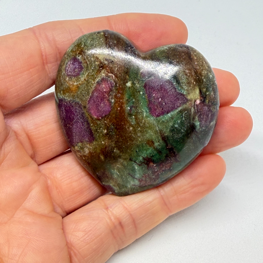 Ruby in Fuschite Heart Approx 5cm • Chalmers Gems